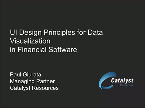 Ui Design Principles For Data Visualization In Financial Services
