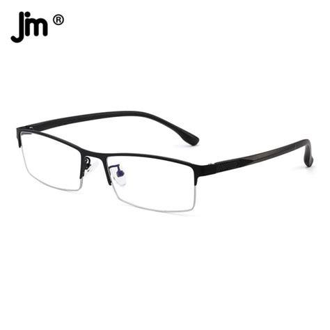 Jm Men Women Tr90 Elastic Computer Blue Light Glasses Frame Semi