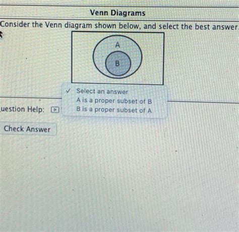 Solved Venn Diagrams Consider The Venn Diagram Shown Below
