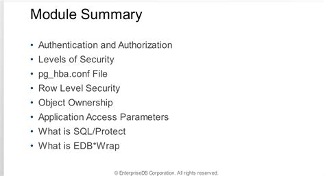 Module 9 Security Postgres Administration Essentials From Edb