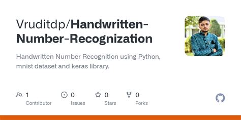 GitHub Vruditdp Handwritten Number Recognization Handwritten Number
