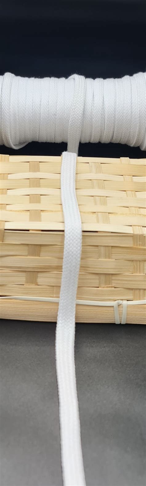 Draw Cord Flat White 10mm Sold Per Meter Trims N Things