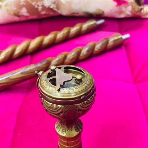 Brass Button Compass Etsy