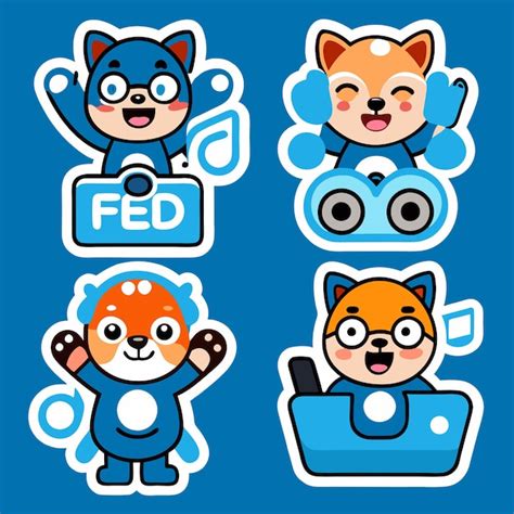 A Group Of Stickers With One That Says Fedex Premium Ai Generated Vector