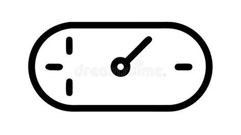 Oval Gauge Meter Indicator Vector Outline Icon Vector Design Generative Ai Stock Vector