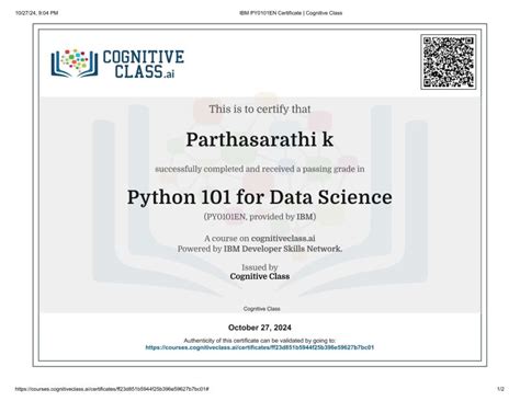 Partha Sarathi On Linkedin Im Happy To Share That Ive Obtained A New Certification Python