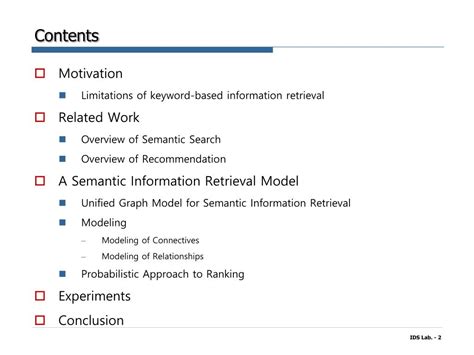 Ppt 연결자 기반의 시맨틱 정보 검색 모델 Connectives Based Semantic Information