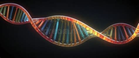 Illustrative Depiction Of Nucleic Acid Double Helix With Connected Nucleic Acid Molecules Often