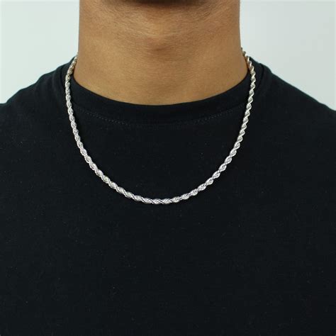 4mm Rope Chain In White Gold Jewlz Express