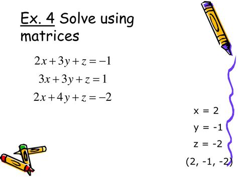Ppt 45 Solving Systems Using Matrix Equations And Inverses