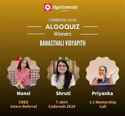 mansi chaudhary on linkedin algoquiz2024 coderush algouniversity