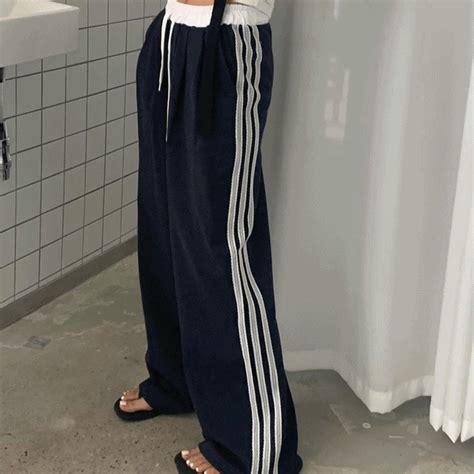 핏예술실물깡패 고퀄 트랙 레이스 세줄 허리배색 롱팬츠 에이블리