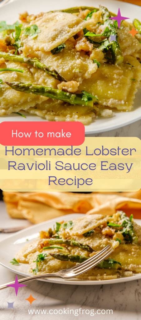 Homemade Lobster Ravioli Sauce Easy Recipe Cooking Frog