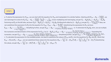 SOLVED In This Problem We Will Show The Steps To Derive The Available Power Gain Of A Two Port
