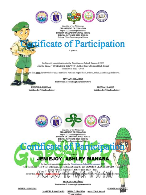 Scouting Certificate Pdf Philippines