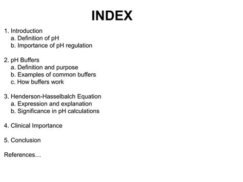 Ph Buffer And Henderson Hasselbalchs Equation Pptx
