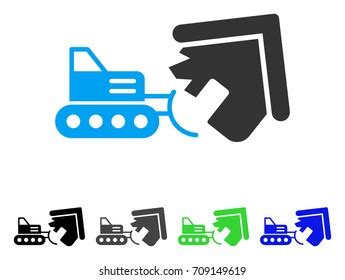 House Demolition Vector Pictogram Style Flat Stock Vector Royalty Free