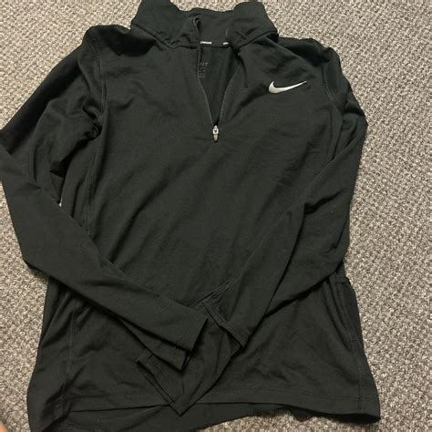 Black Quarter Zip Nike Running Long Sleeve Depop