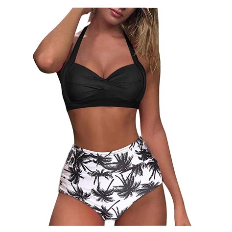 Bkqcnkm Womens Swimsuits Swim Suits For Women 2024 Vintage Swimsuit Two