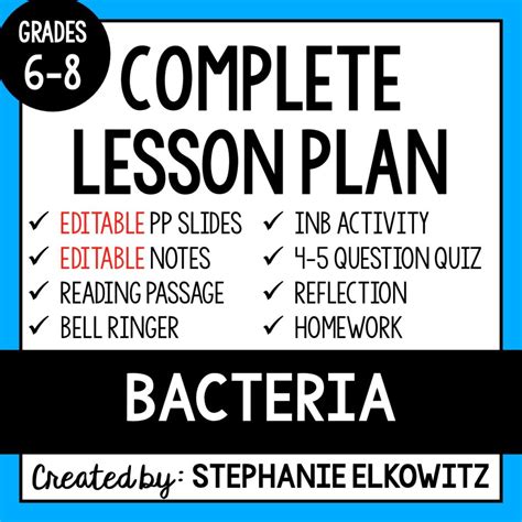 Bacteria Lesson Stephanie Elkowitz
