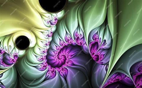 Premium Photo Abstract Fractal Patterns And Shapes Dynamic Flowing Natural Forms Flowers And