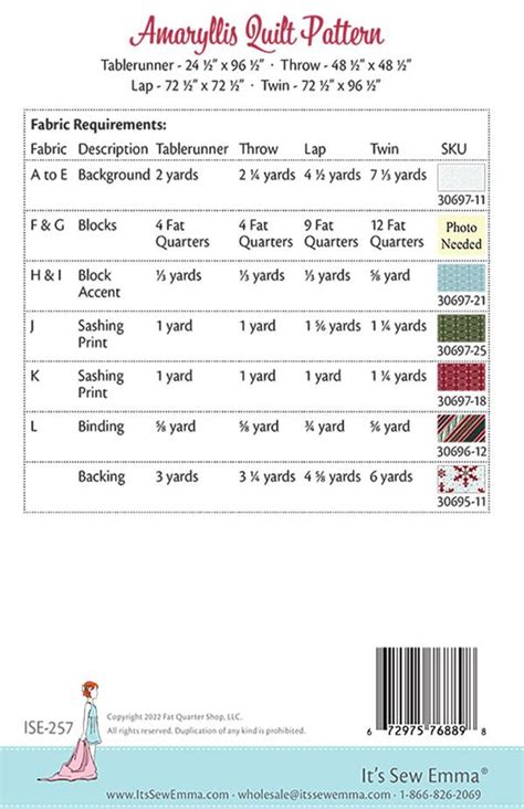 Its Sew Emma Amaryllis Quilt Pattern 123stitch