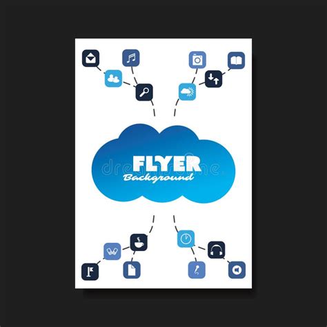 Cloud Computing Flyer Cover Design Stock Illustrations 83 Cloud