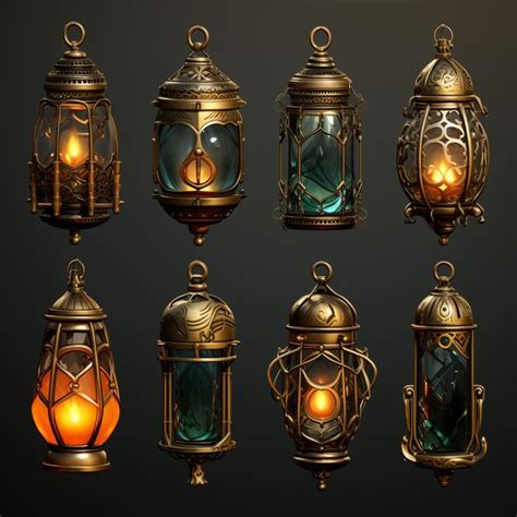 Lantern Game Assets Premium Ai Generated Image