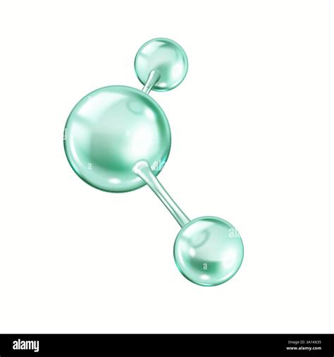 Collagen Molecule Structure Connecting Atoms Realistic Vector Illustration Model Represents