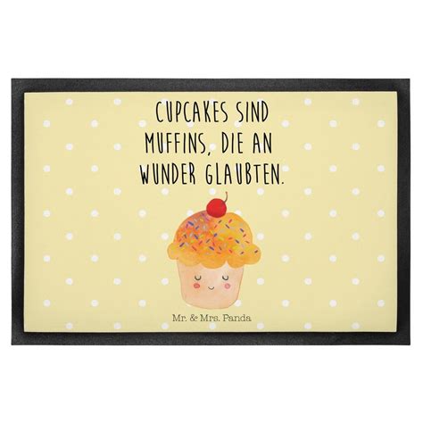 Fußmatte 40 X 60 Cm Cupcake Gelb Pastell Geschenk Backen Geschenk