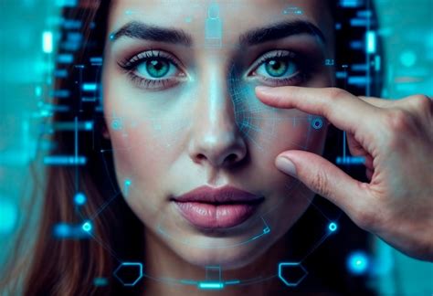 facial recognition and biometric technology ai generated image