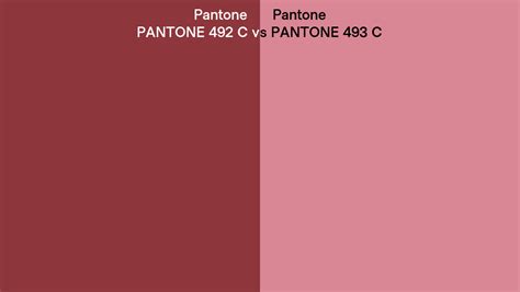 Pantone 492 C Vs Pantone 493 C Side By Side Comparison