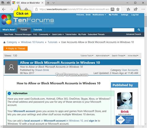 Mute A Tab In Microsoft Edge In Windows 10 Tutorials
