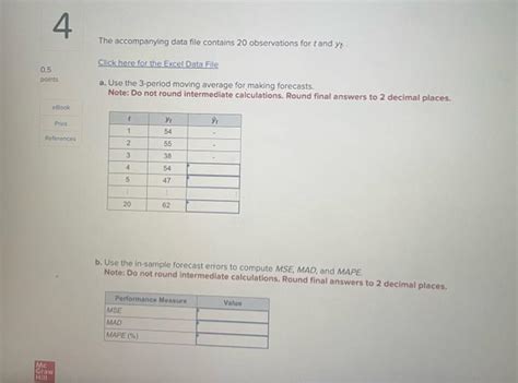Solved The Accompanying Data File Contains 20 Observations Chegg