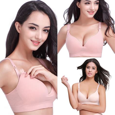 Womens Nursing Bra Front Buckles Maternity Breastfeeding Pregnant Bra