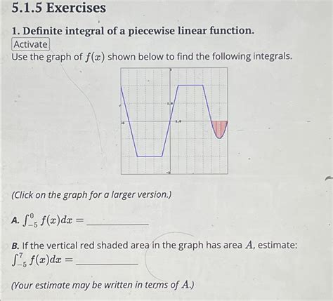 Solved 515 Exercisesndefinite Integral Of A Piecewise