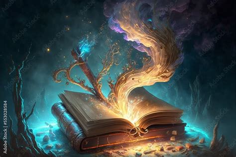 本 魔法 魔導書 ファンタジー 魔女 ゲーム 召喚 Stock イラスト Adobe Stock