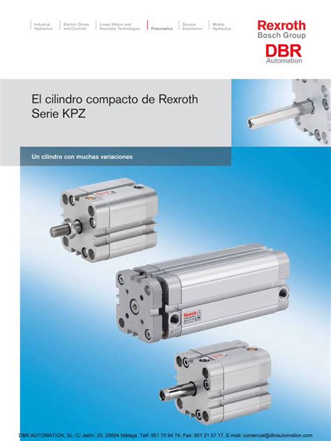 PDF El cilindro compacto de Rexroth Serie KPZ Cilindros compactos neumáticos Serie KPZ Los