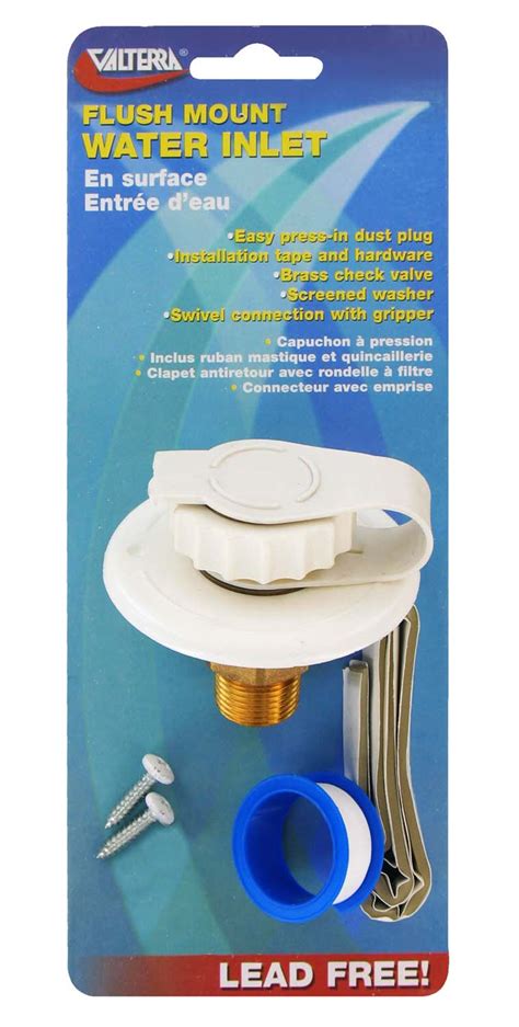 Water Inlet Flange Mpt Lead Free White Carded Valterra