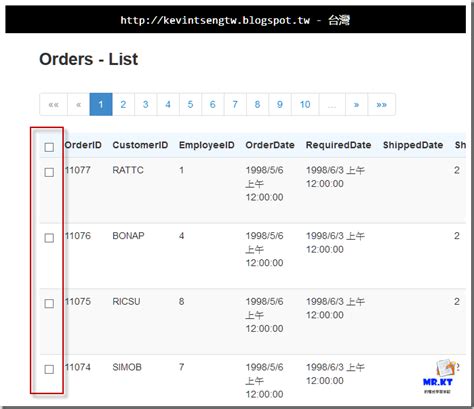 Mrkt 的程式學習筆記 Aspnet Mvc 資料分頁 使用 Pagedlistmvc：table 的 Checkbox