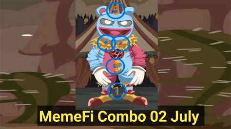 Memefi Today Combo 02 July Youtube