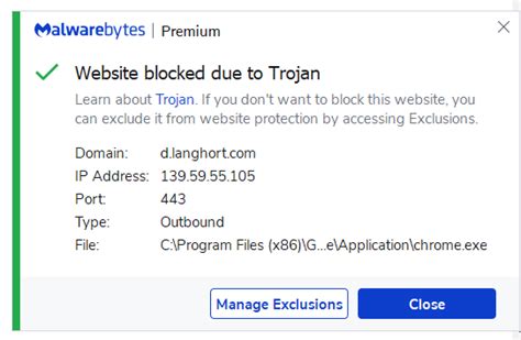 Trojan Alert Popup Every Page Reload In Chrome Resolved Malware Removal Logs Malwarebytes Forums