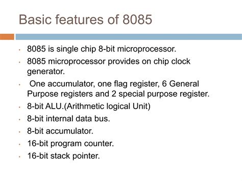 Introduction To 8085 Microprocessor Pptx