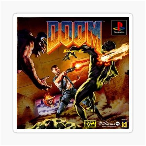Doom Jp Psx Cover Sticker Sticker By Takiteddy Redbubble