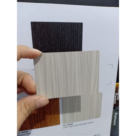 Ah 3054h Light Grey Recomposed Wood Hpl Urat Kayu Hpl Woodgrain Hpl