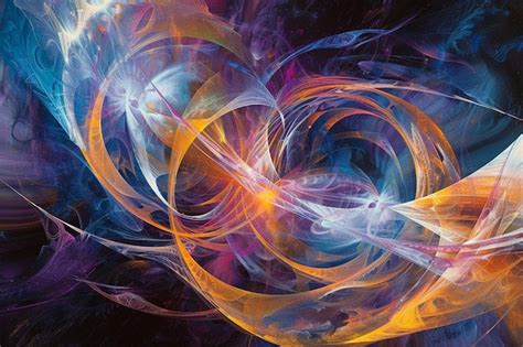Quantum Simulation Depicted In A Complex Abstract Generative Ai