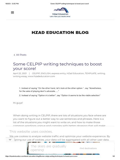 Some Celpip Writing Techniques To Boost Your Score Pdf Cookie