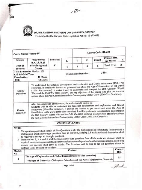 6th Sem Syllabus Pdf Evidence Law Arrest