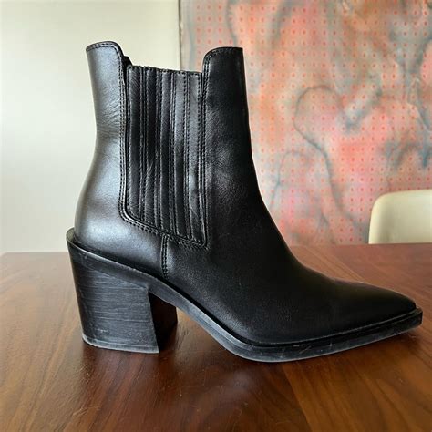 Black High Heel Chelsea Boots With Stacked Heel Shop On Pinterest