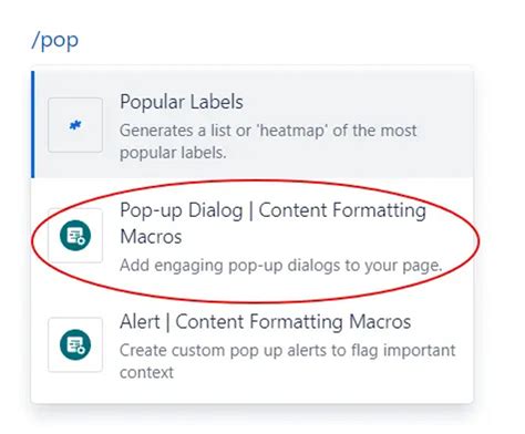 How To Add A Confluence Pop Up Dialog